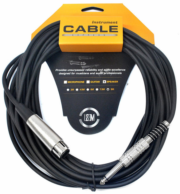 Leem 30ft Speaker Cable (1/4" Straight TS - XLR Female) | roycemusic