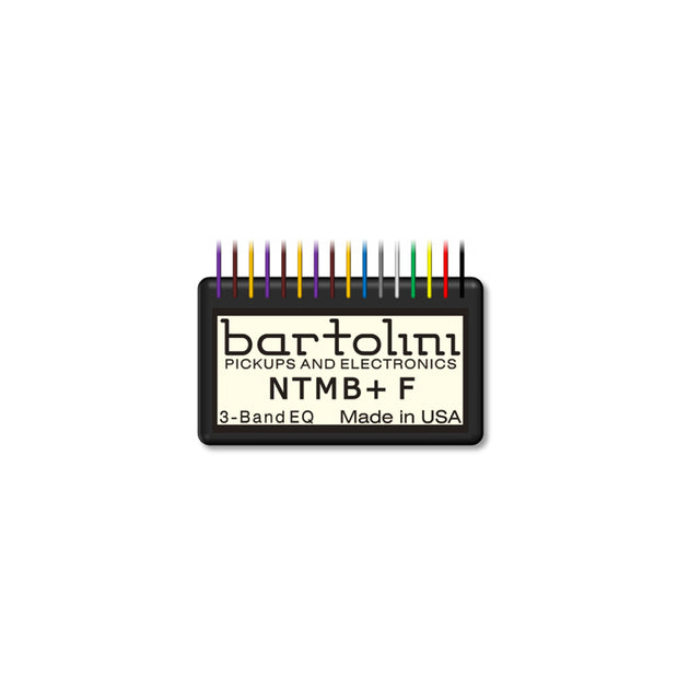 Bartolini NTMB+GF Preamp Module, 3-Band EQ, Fretted with Pre-wired Gai ...