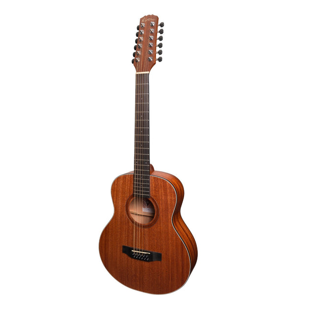 Martinez 'Natural Series' Mahogany Top 12-String Acoustic-Electric Min ...