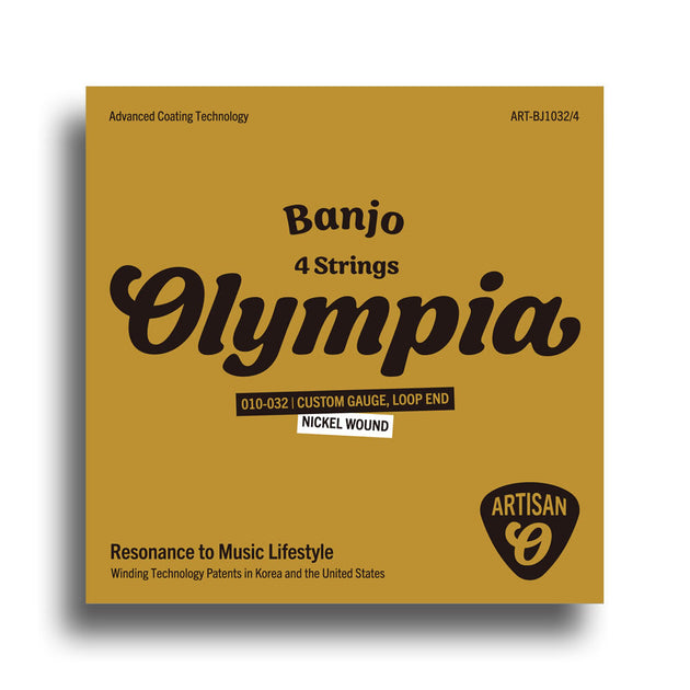 Olympia Artisan Series Coated Custom Light Loop-End Banjo 4-String Set ...