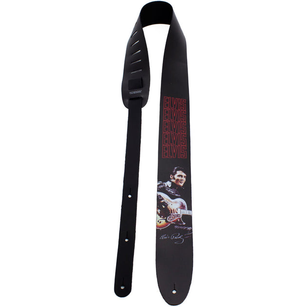 Perris 2.5" Leather Hi-Res "Elvis" Licensed Guitar Strap | roycemusic